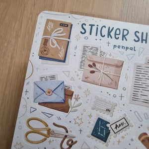 Sticker Sheet - Penpal | Journal Stickers, Calendar, Planner Stickers ...