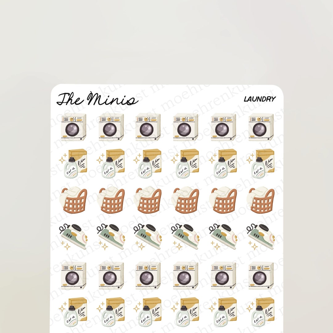 The Minis - Laundry | Journal, Calendar, Planner Stickers, Scrapbook ...