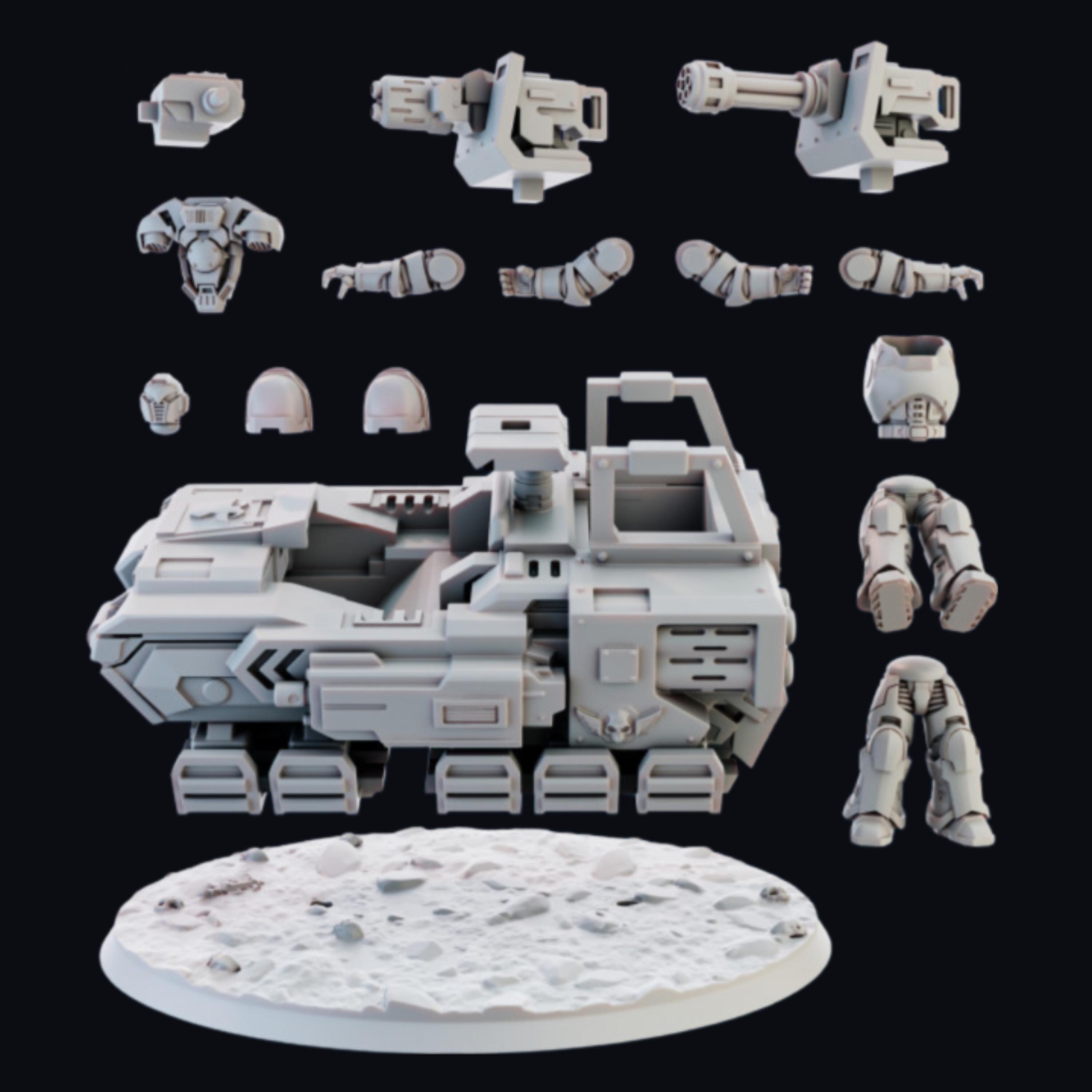 Sci-fi Miniatures STL 3D Printable Proxies Wargame 3D Print Files 3D ...