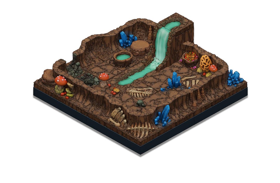 Modular Basement Terrain Dnd Terrain STL 3D Printable Modular Terrain ...