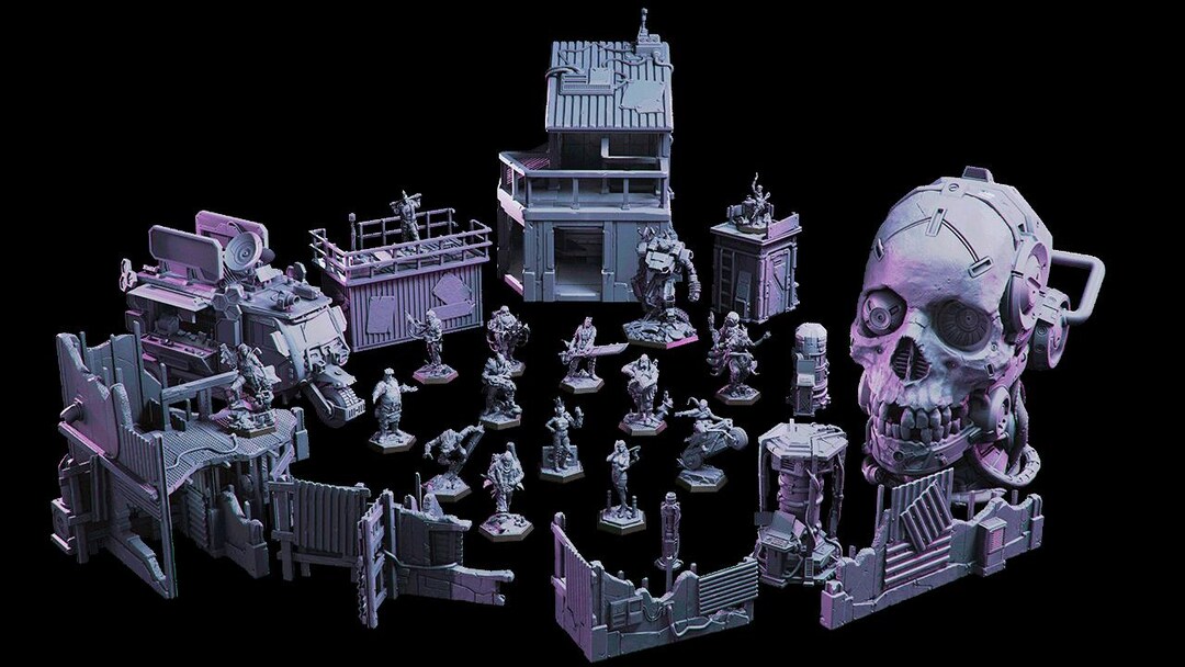 Sci-fi Miniatures STL Undercity Exiles 3D Printable Proxies Wargame 3D ...
