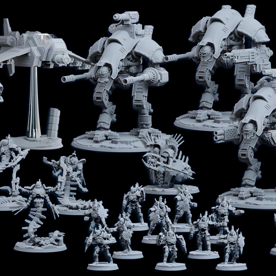 Sci-fi Miniatures STL 3D Printable Proxies Wargame 3D Print Files 3D ...