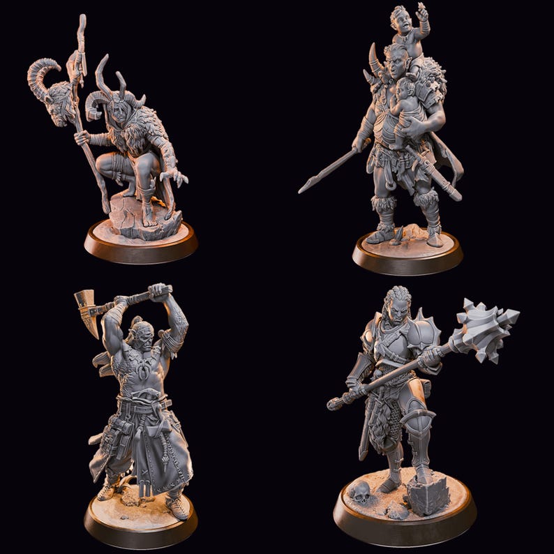 Dnd Miniatures Orcs of Butcherhold Dnd Miniatures STL Dnd 3D Printable ...