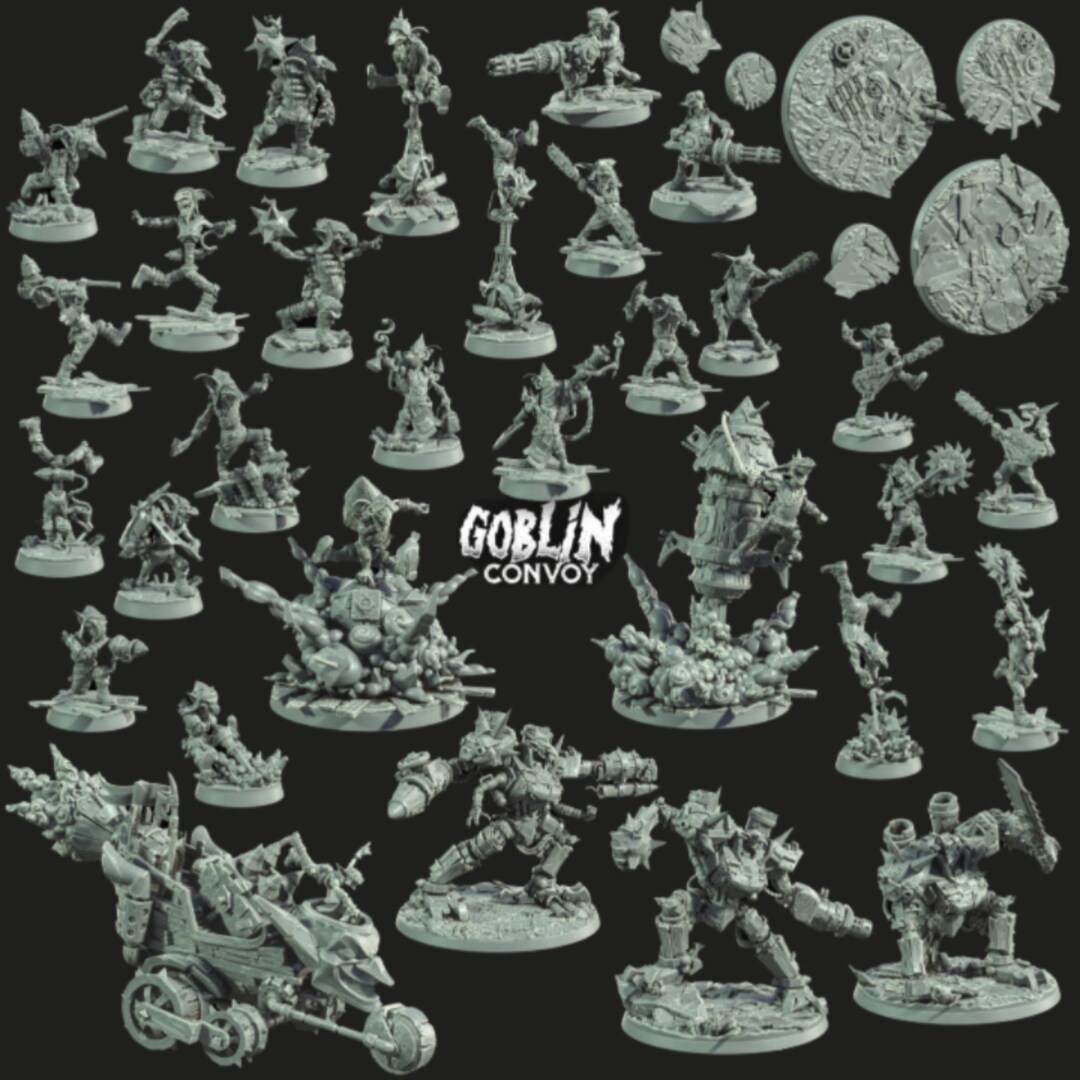 Fantasy Miniatures STL the Goblin Convoy Dnd Miniatures STL 3D ...