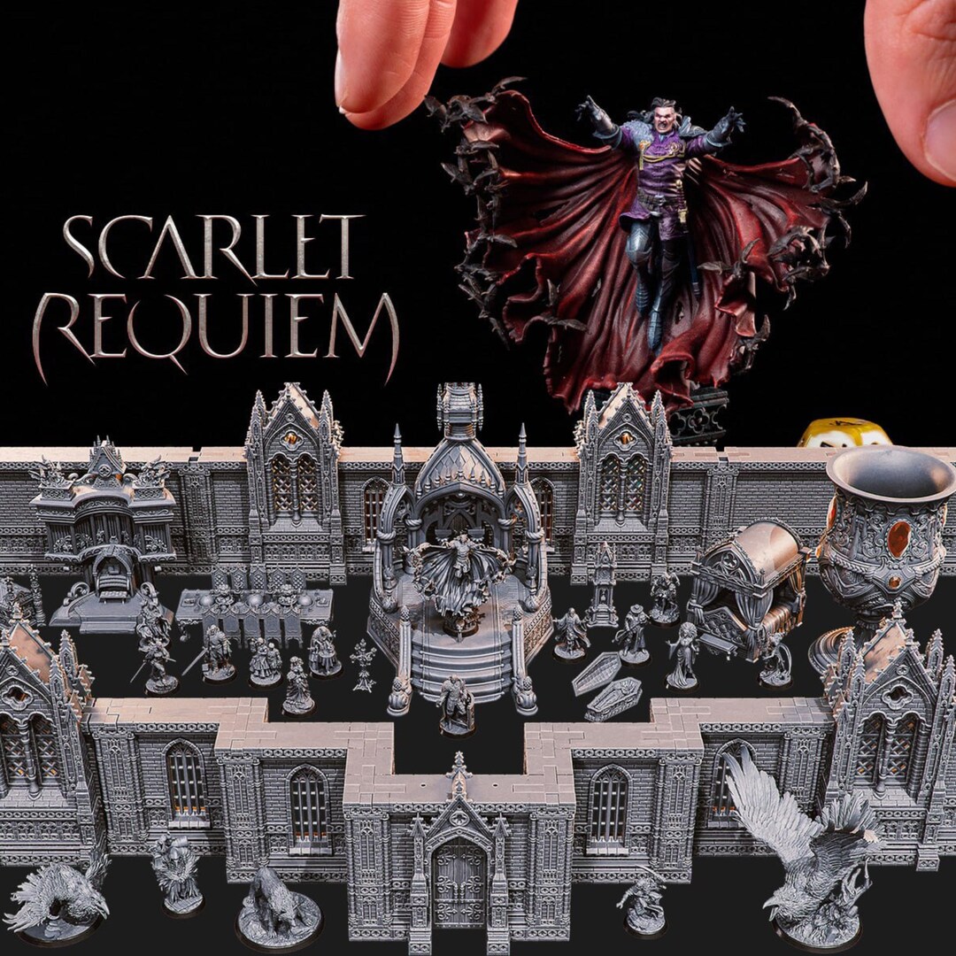 Fantasy Miniatures STL Scarlet Requiem Dnd Miniatures STL 3D Printable ...