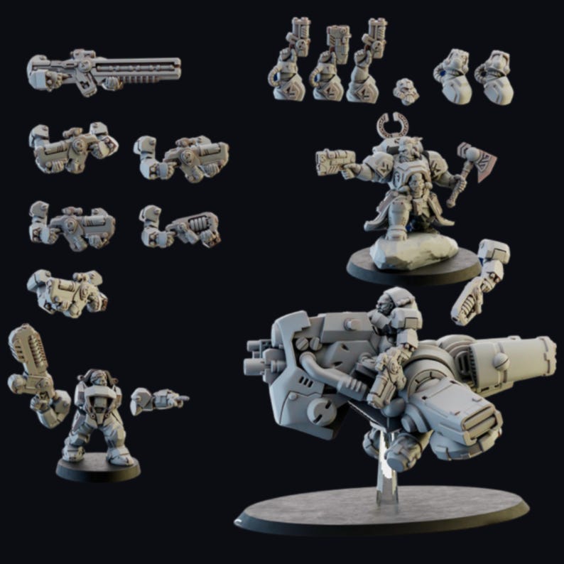 Warhammer Miniatures STL Sci-fi Warhammer 40k Proxies Age of Sigmar 3D ...
