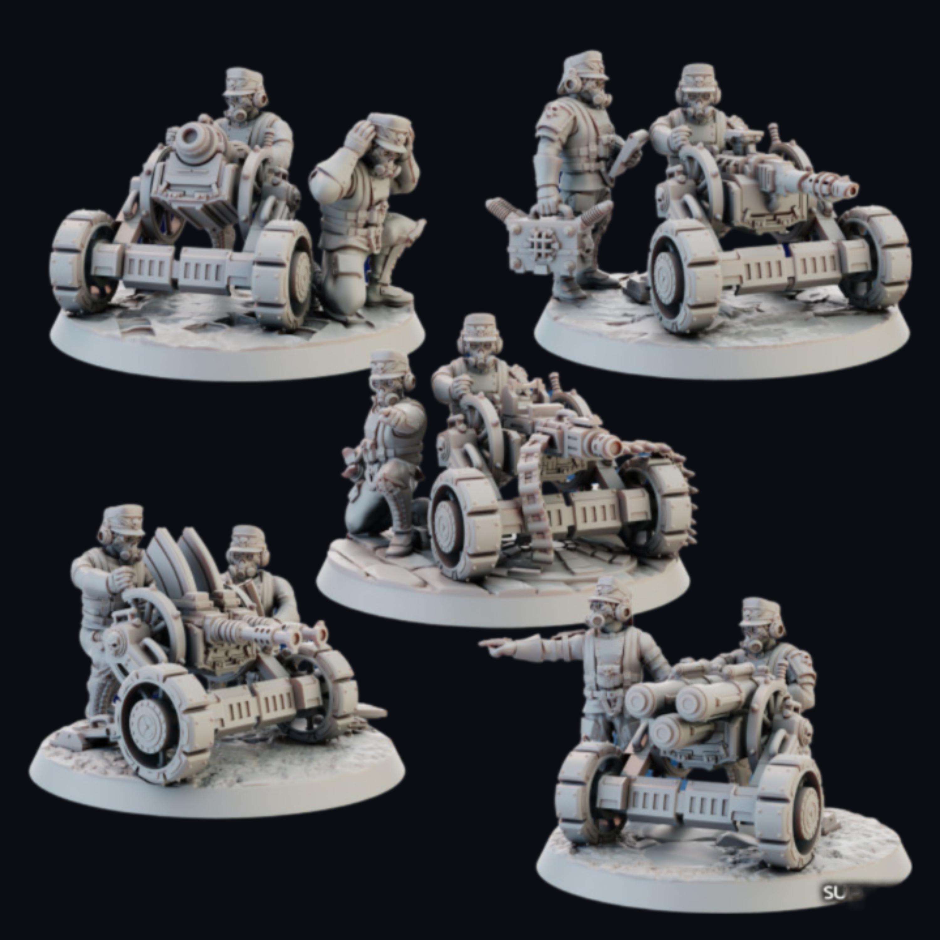 Sci-fi Miniatures STL 3D Printable Proxies Wargame 3D Print Files 3D ...
