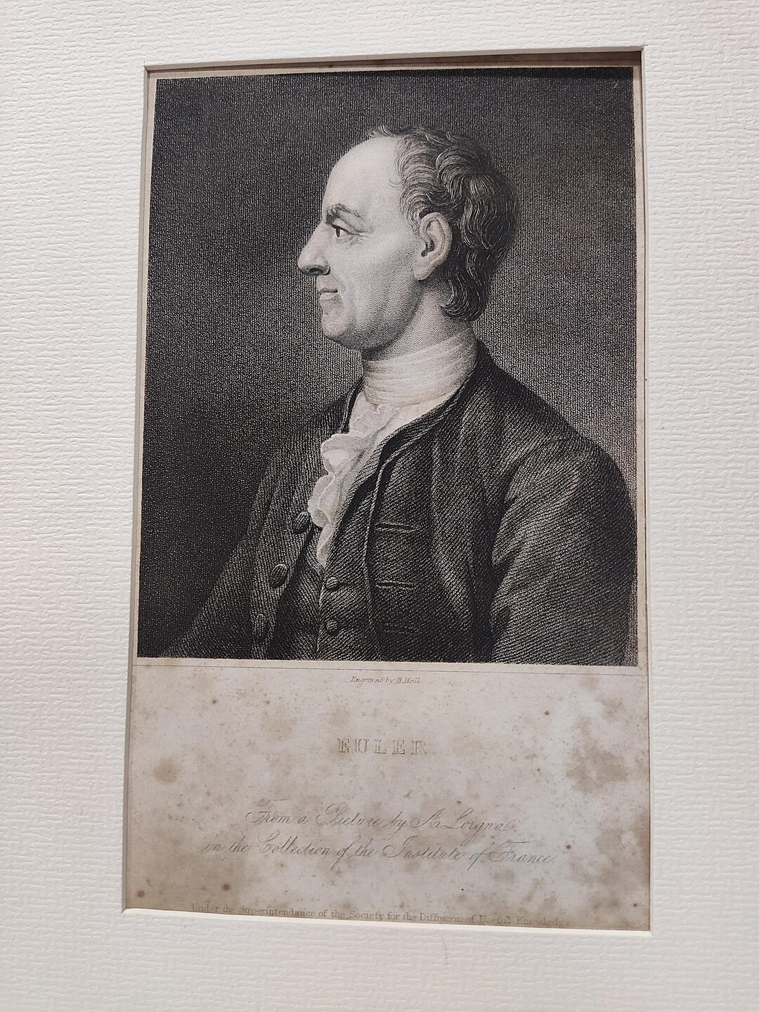 Antique Engraving of Leonhard Euler (1707–1783) a Swiss Mathematician ...