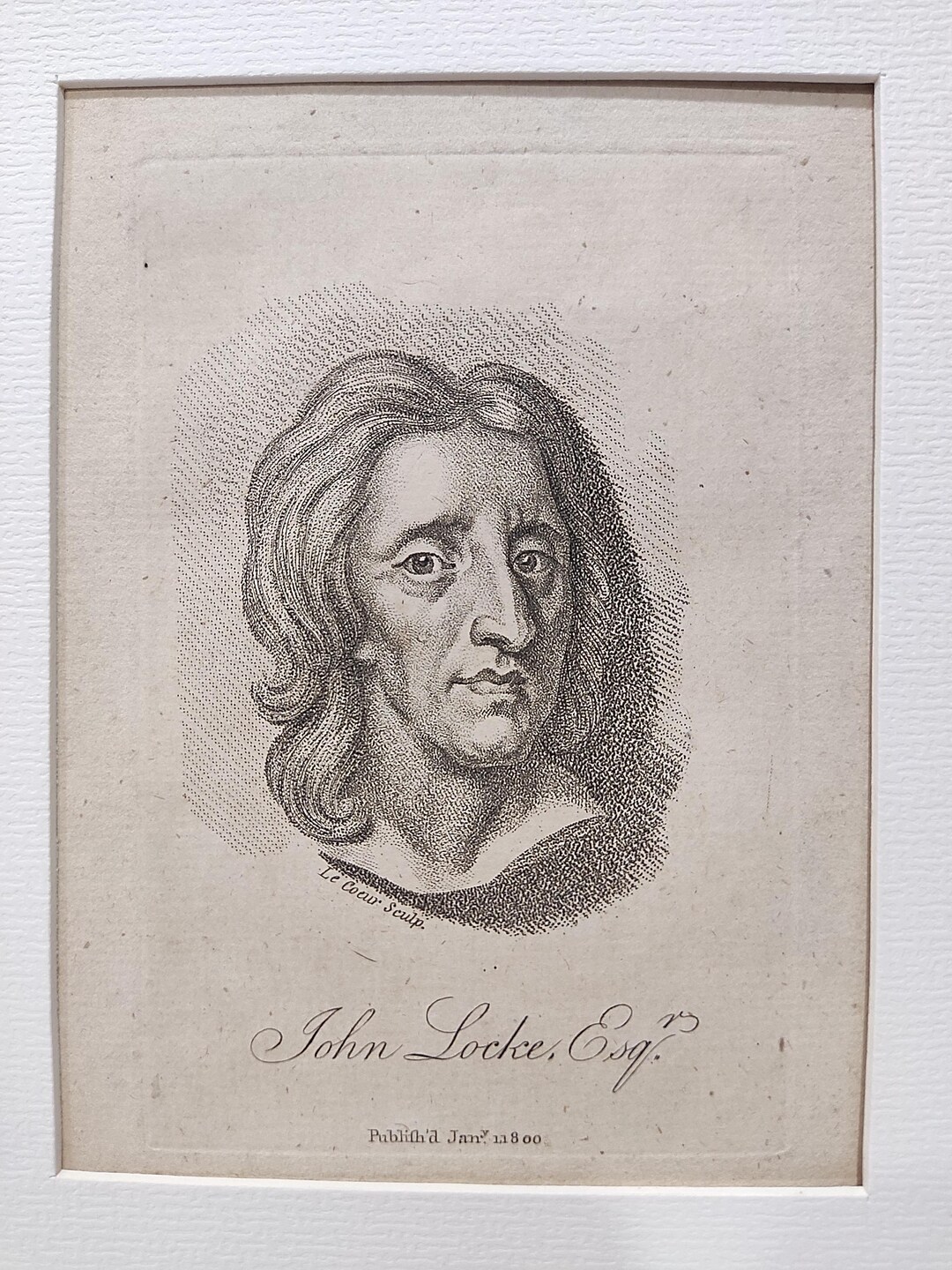 Antique Engraving of John Locke by Lecoeur From 1800 is a Historical ...