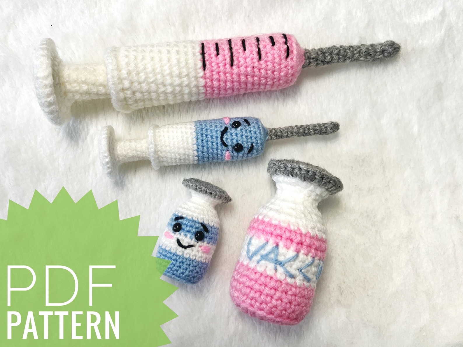 Crochet Vaccine Pattern Crocheted Vaccine Plushy, Pattern Vaccine Plush ...