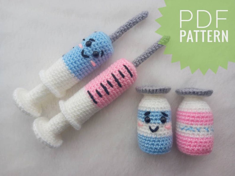 Crochet Vaccine Pattern Crocheted Vaccine Plushy, Pattern Vaccine Plush ...