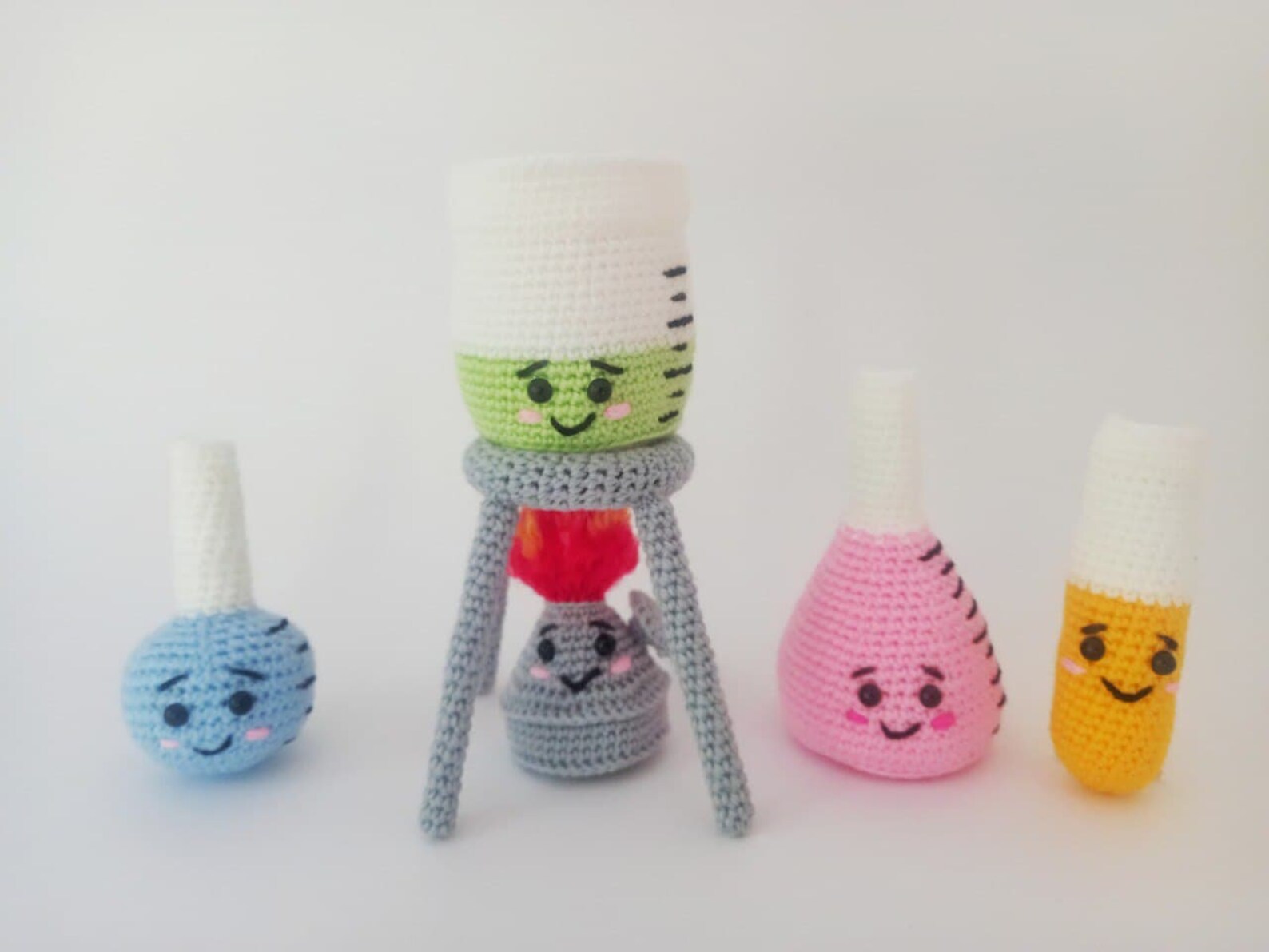 Bunsen Burner Crochet Chemistry Set Handmade Crochet Gift | Etsy