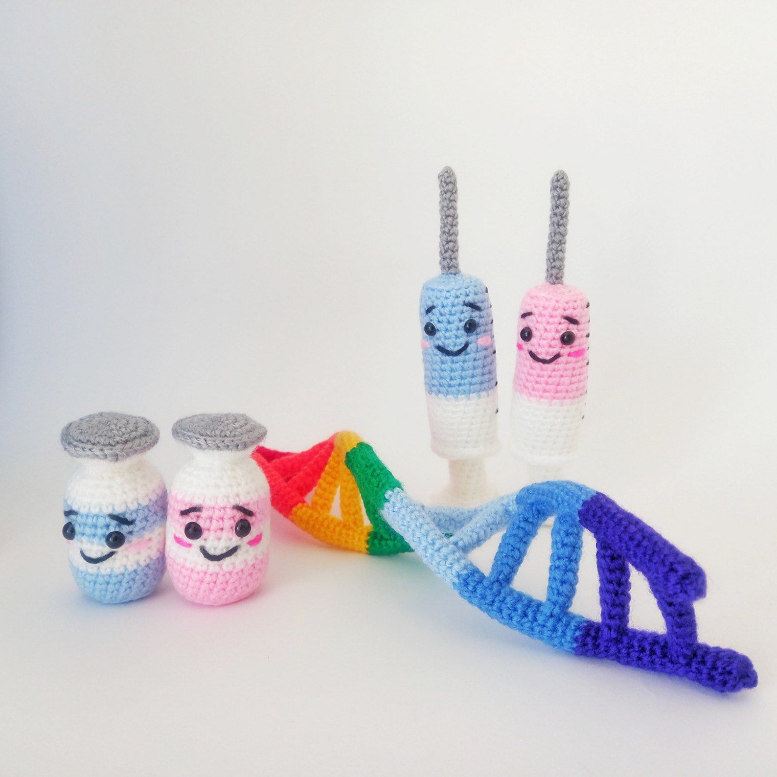 DNA Crochet DNA Handmade Crochet Crochet DNA Toy Handmade - Etsy