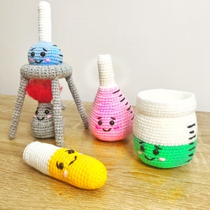 Bunsen Burner Crochet Chemistry Set Handmade Crochet Gift Plush Toys ...