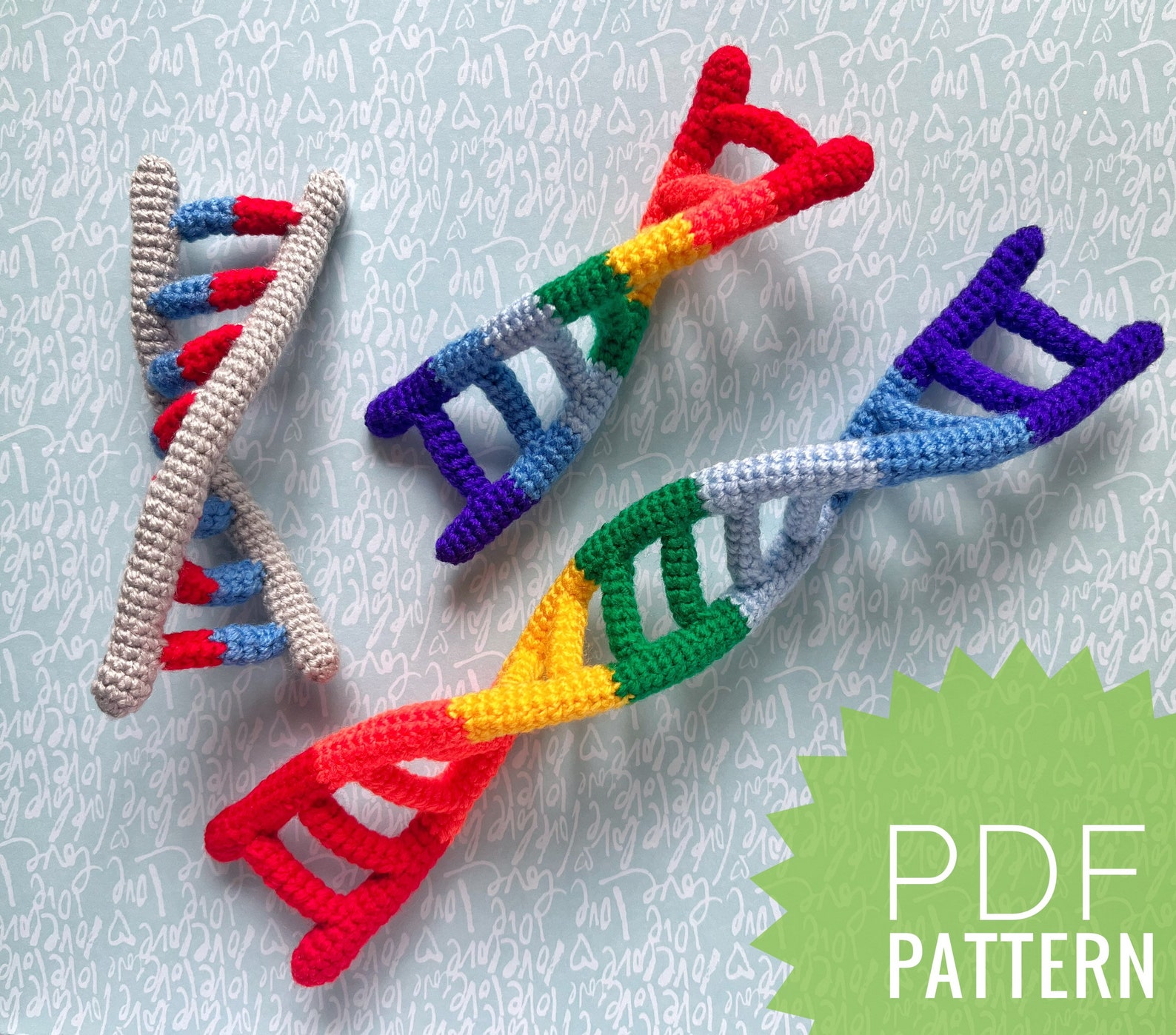 DNA Crochet Pattern DNA Handmade Crochet Pattern DNA Toy Handmade ...