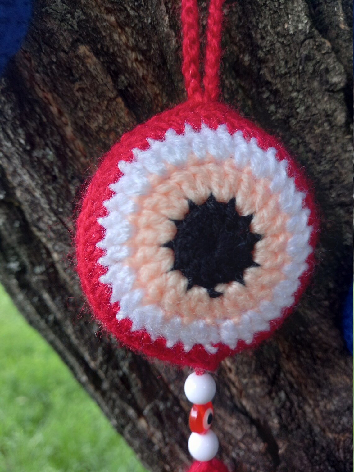 Crochet Evil Eye Evil Eye Wall Hanging Evil Eye Charm Home | Etsy