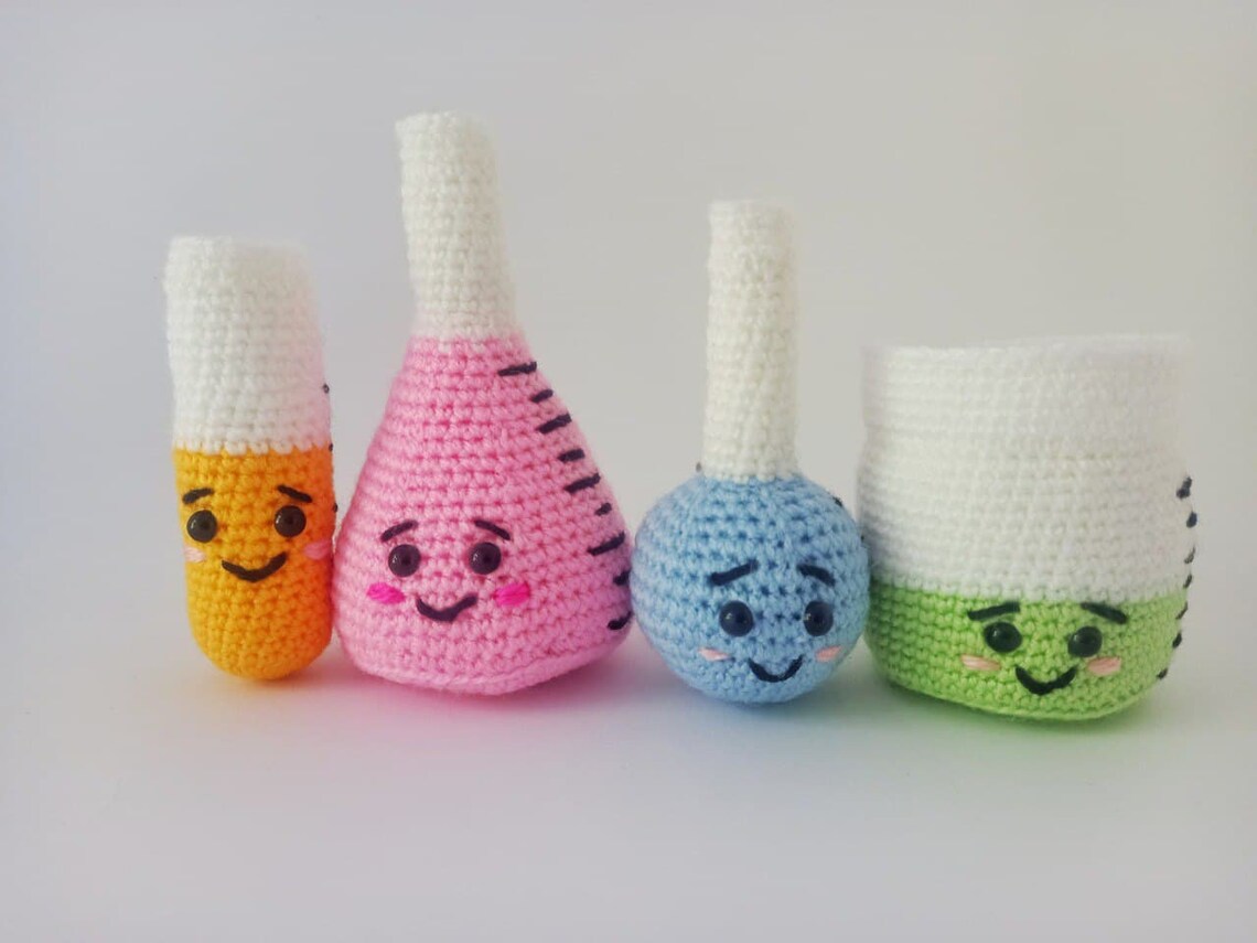 Chemistry Set Handmade Crochet. Gift Plush Toys. Science | Etsy