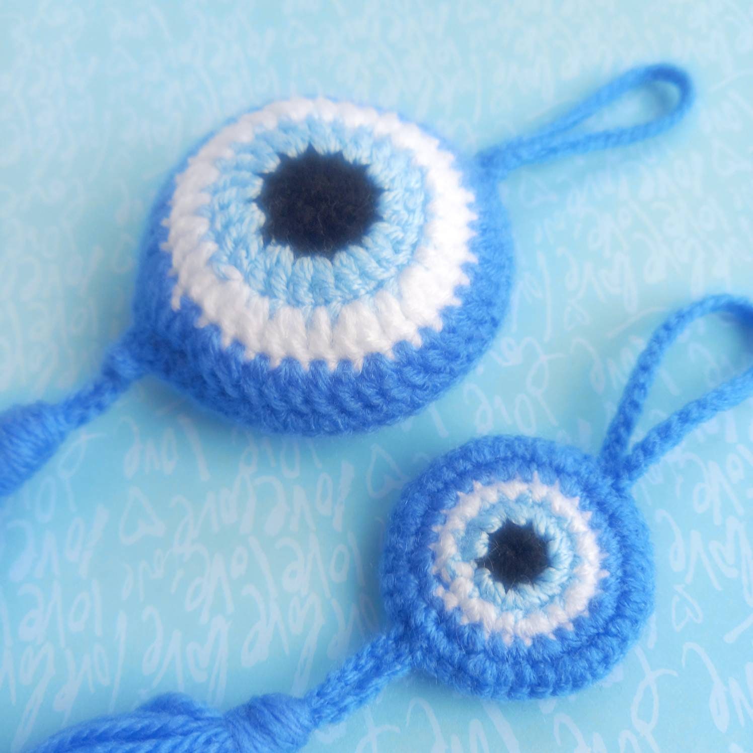 Crochet Evil Eye, Evil Eye Wall Hanging, Evil Eye Charm, Home Decor ...