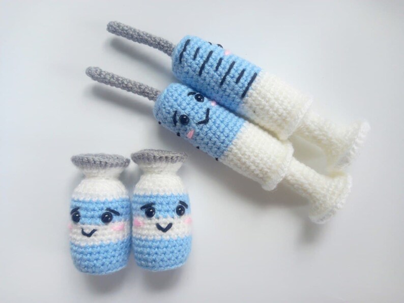 Crochet Vaccine Toy Crochet Vaccine Plushy Vaccine Plush - Etsy