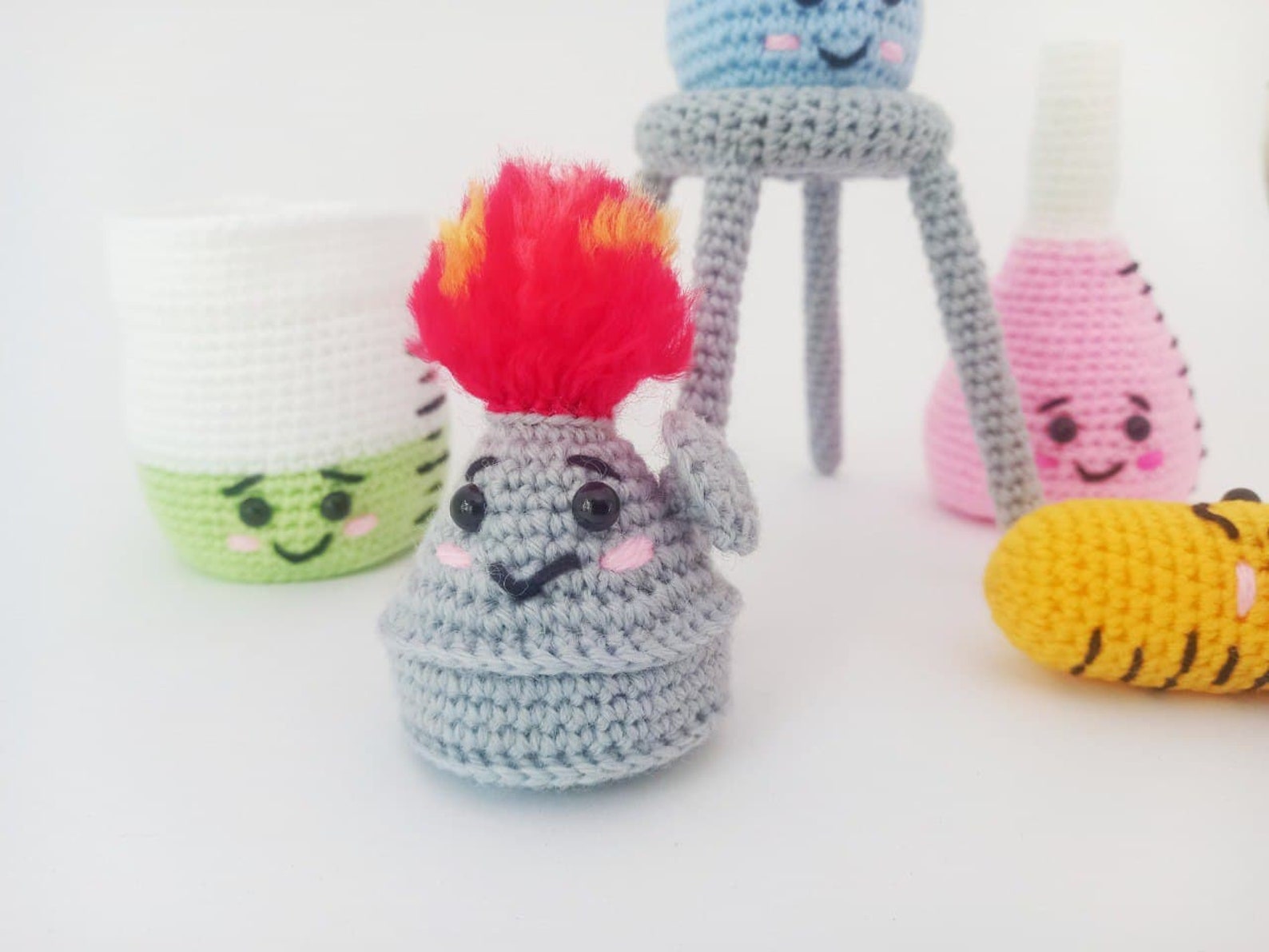 Bunsen Burner Crochet Chemistry Set Handmade Crochet Gift | Etsy