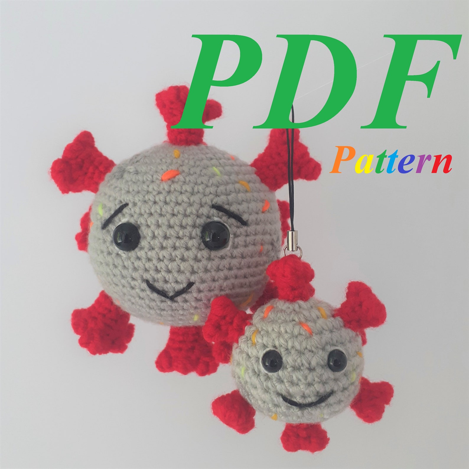 Crochet Microbe Pattern PDF Pattern Toy Bacteria Сrochet Pattern Virus ...