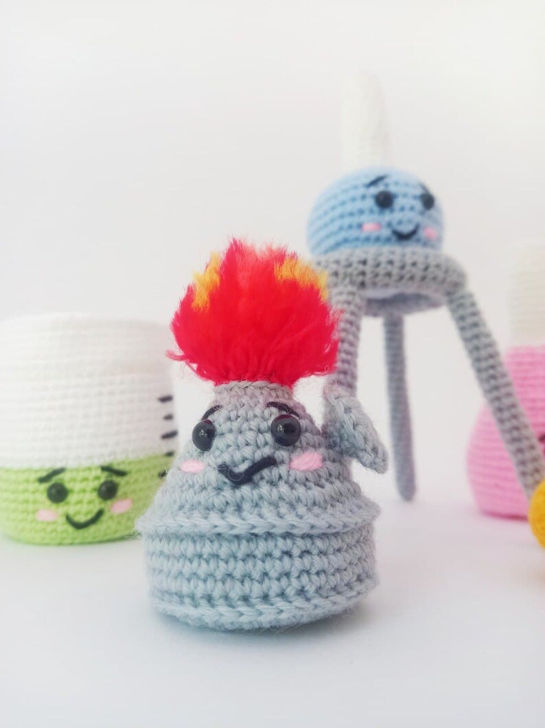 Bunsen Burner Crochet Chemistry Set Handmade Crochet Gift | Etsy