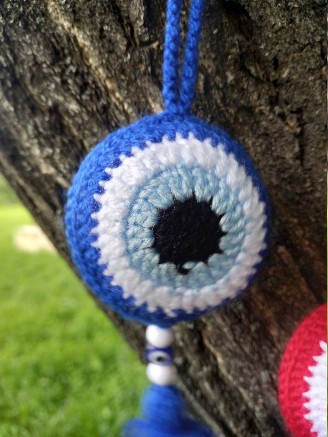 Crochet Evil Eye Evil Eye Wall Hanging Evil Eye Charm Home | Etsy