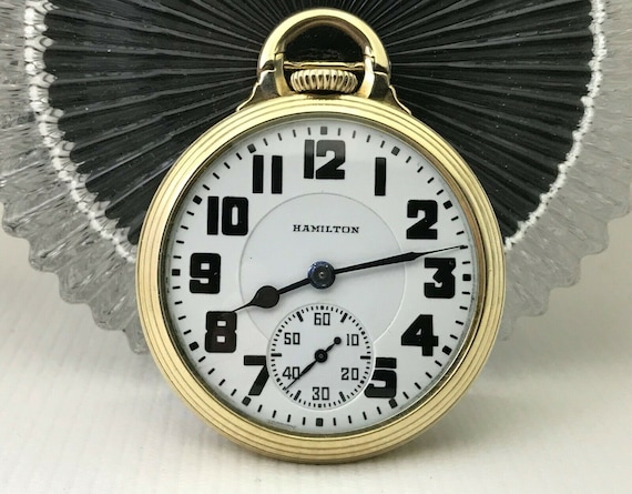 Hamilton 992B Railroad Pocket Watch 16s 21j Housed in… - Gem