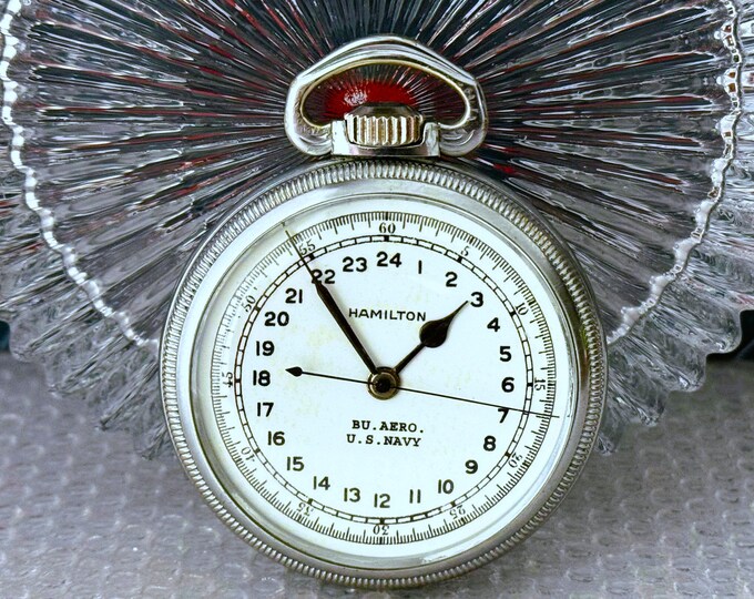 Rare Hamilton G.C.T. Military 4992B Navigation Pocket Watch AN 5740 ...