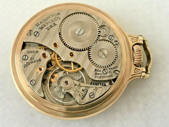 1953 Hamilton 992B Railroad Pocket Watch 21j 16s Hous… - Gem