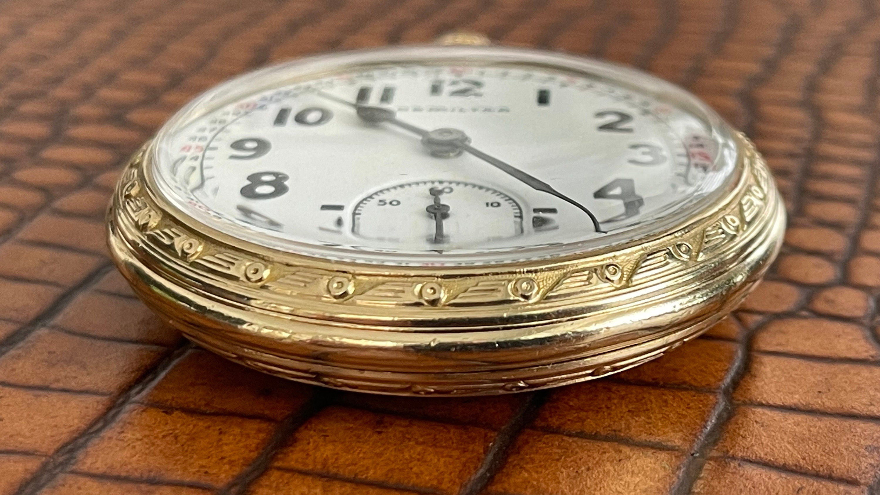 Nice 1952 Hamilton 992B RR Pocket Watch 16s 21j Monty Dial 10K - Etsy