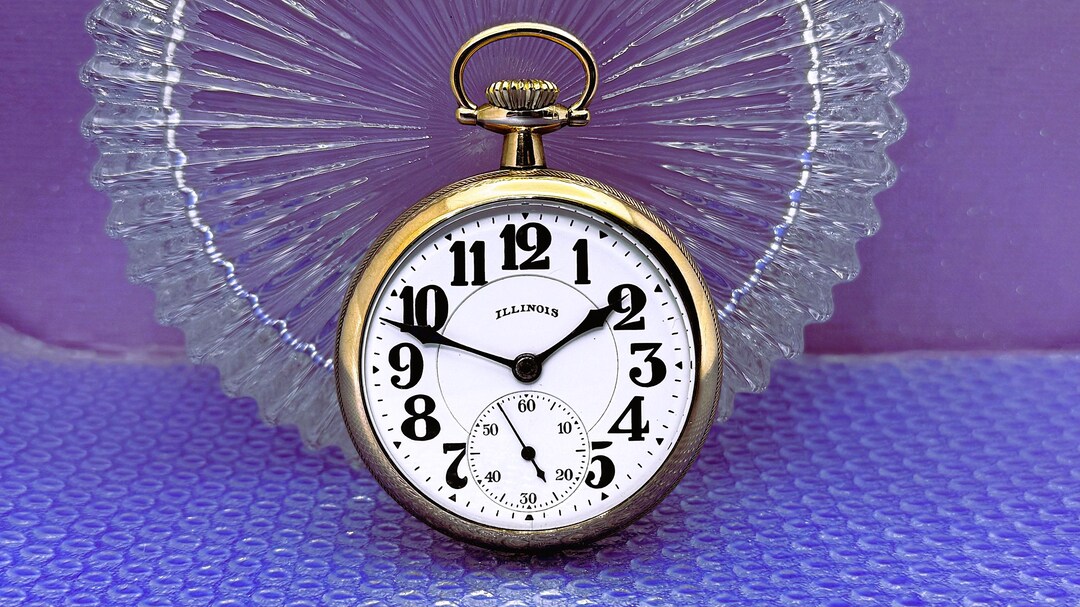 1926 Illinois Sangamo Special Railroad Pocket Watch 23J. 17S. Housed in ...