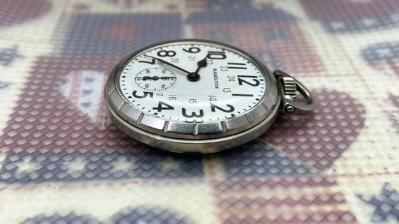 RARE Hamilton 992B Railroad Pocket Watch 21J 16S 24Hr… - Gem