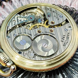 1950 Hamilton 992B Railroad Pocket Watch 16S 21J Boxcar Dial Model A ...