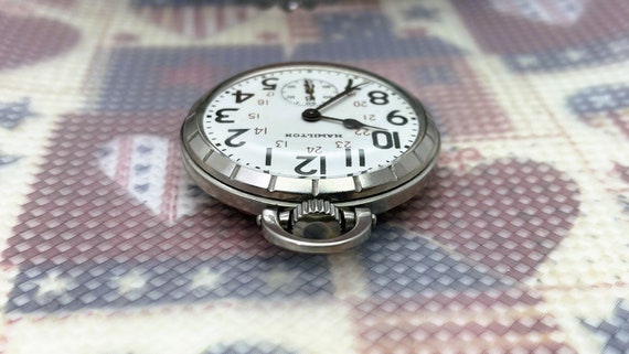 RARE Hamilton 992B Railroad Pocket Watch 21J 16S 24Hr… - Gem