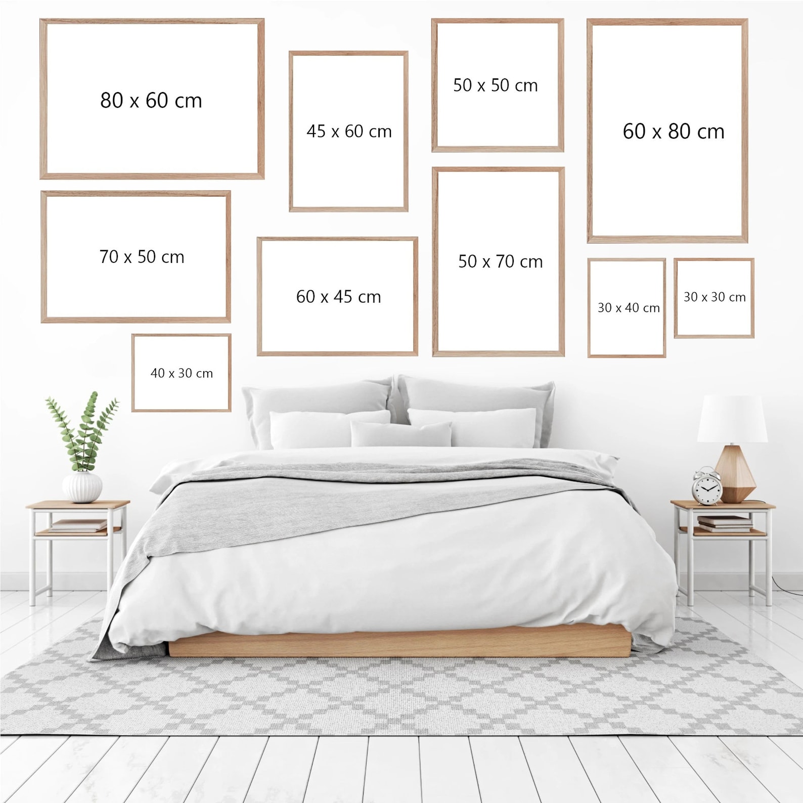 Solid Wood Frame oak Wood Sizes 20x30 20x40 30x40 - Etsy