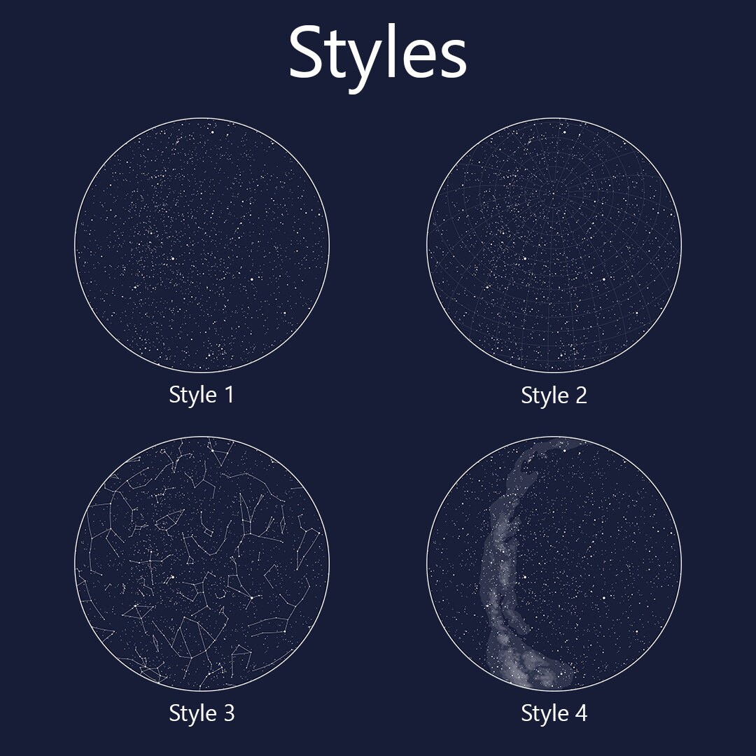 Custom Star Map Night Sky Moment Customizable Stars | Etsy