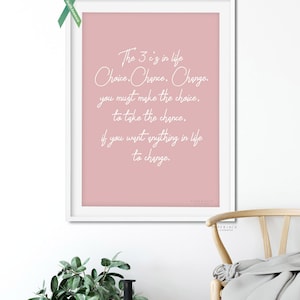The 3 C's in Life Print Motivational Print Inspirational - Etsy