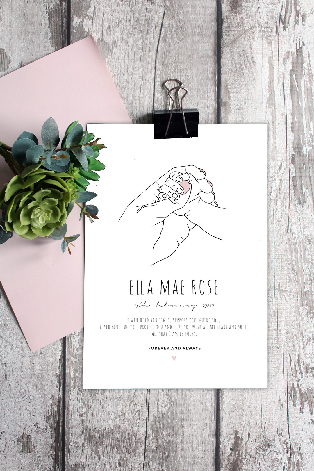 New Born Baby Print, Baby's First Birthday, Mothers Day Gift, New Mum ...