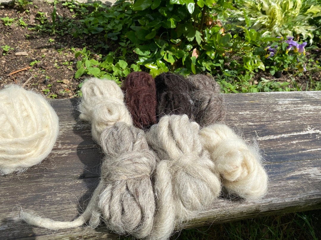 Natural Sheep Wool Hand-spun Thread (1ib-132 Meters)/hand-spun Yarn ...