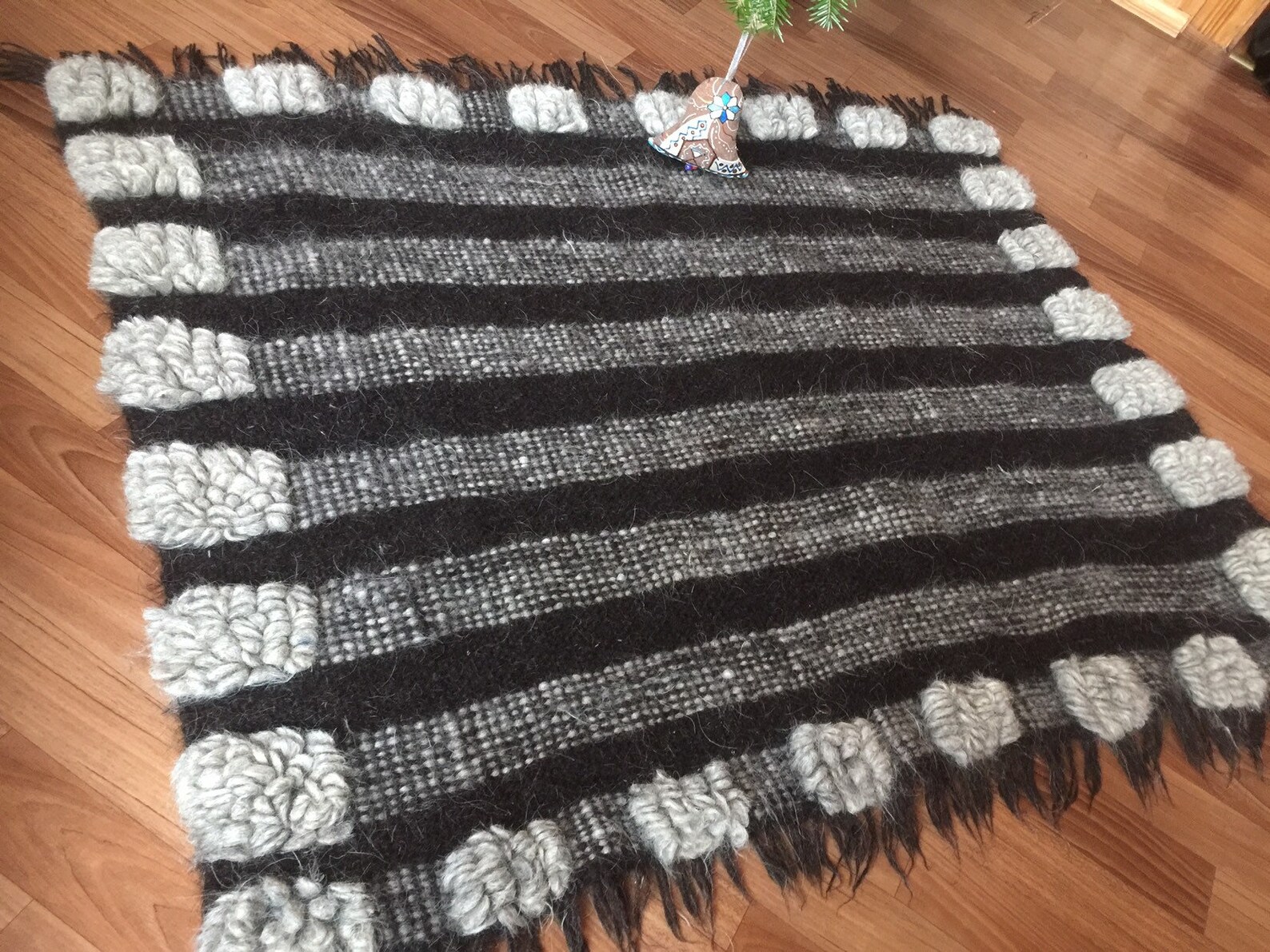 Organic Black Rug/bed Rug/little Mat/door Mat/eco Friendly - Etsy