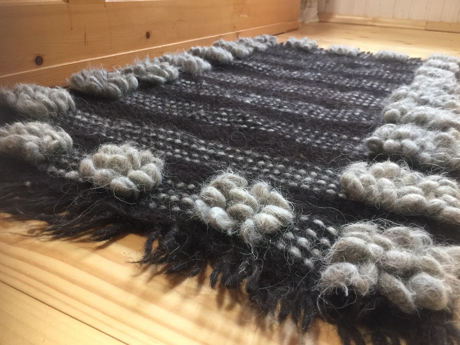 Organic Black Rug/bed Rug/little Mat/door Mat/eco Friendly | Etsy