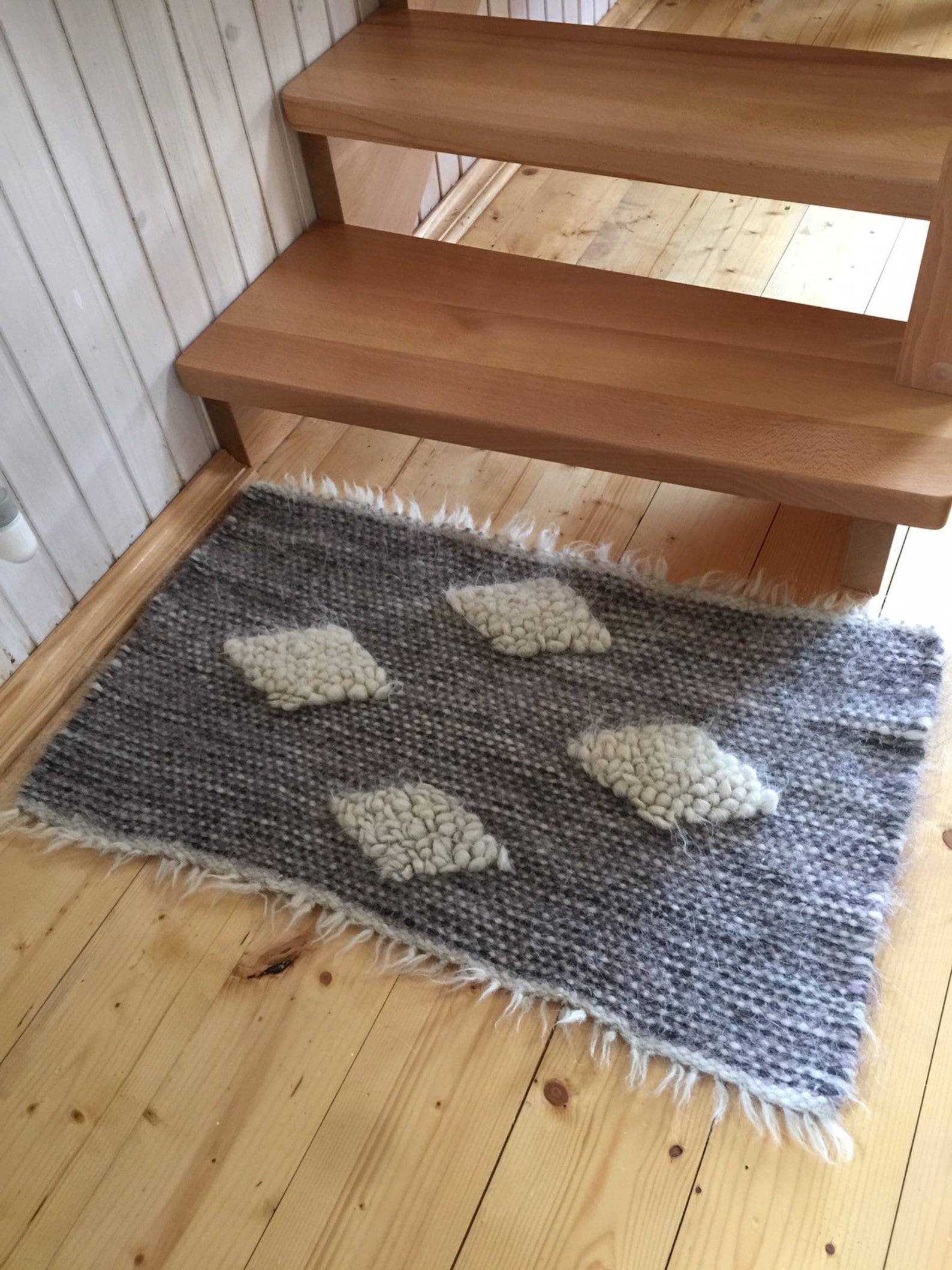 Woven Organic Rug/gray Rag Rug/pet Little Mat/hand Woven Throw - Etsy