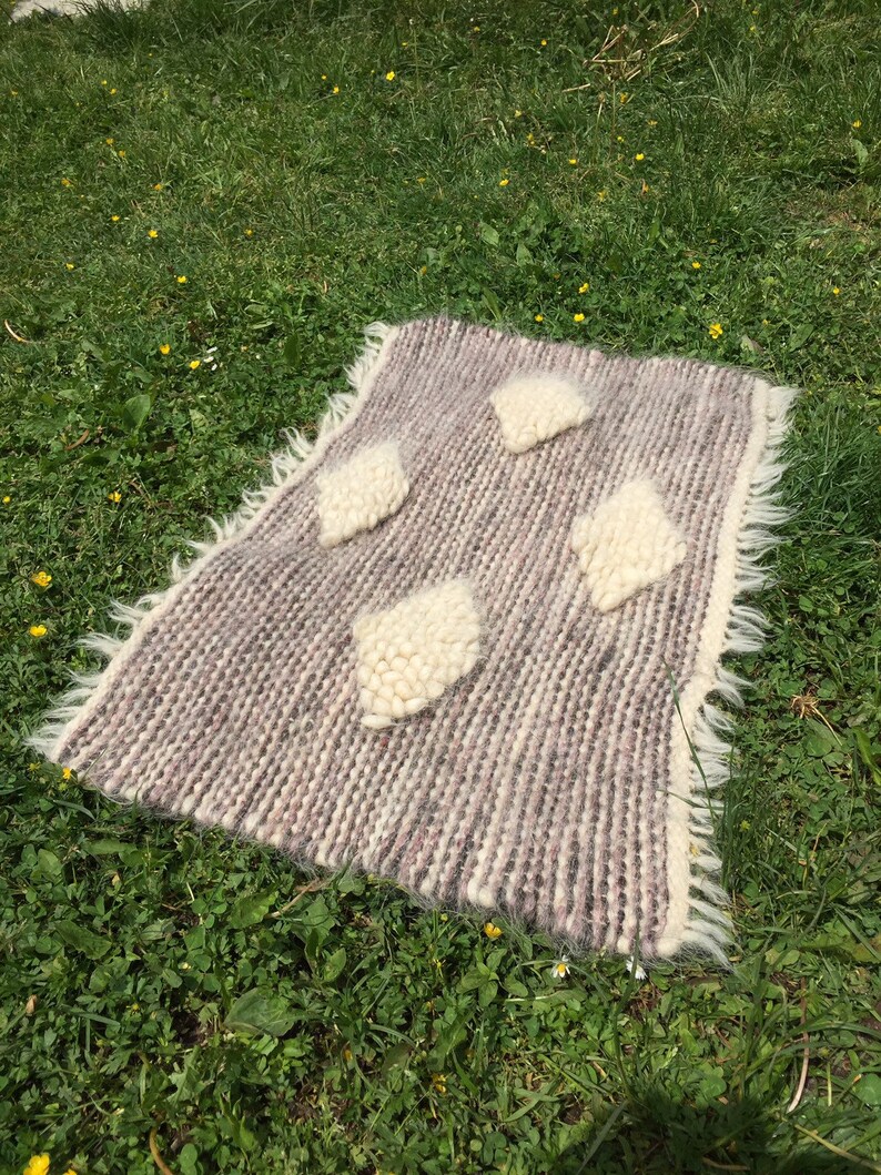 Woven Organic Rug/gray Rag Rug/pet Little Mat/hand Woven Throw - Etsy