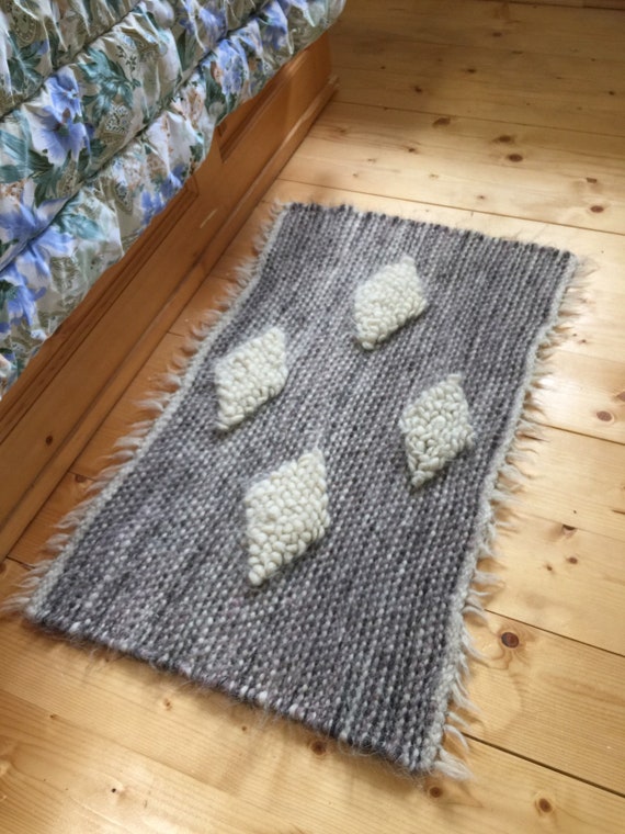 Woven Organic Rug/gray Rag Rug/pet Little Mat/hand Woven Throw | Etsy