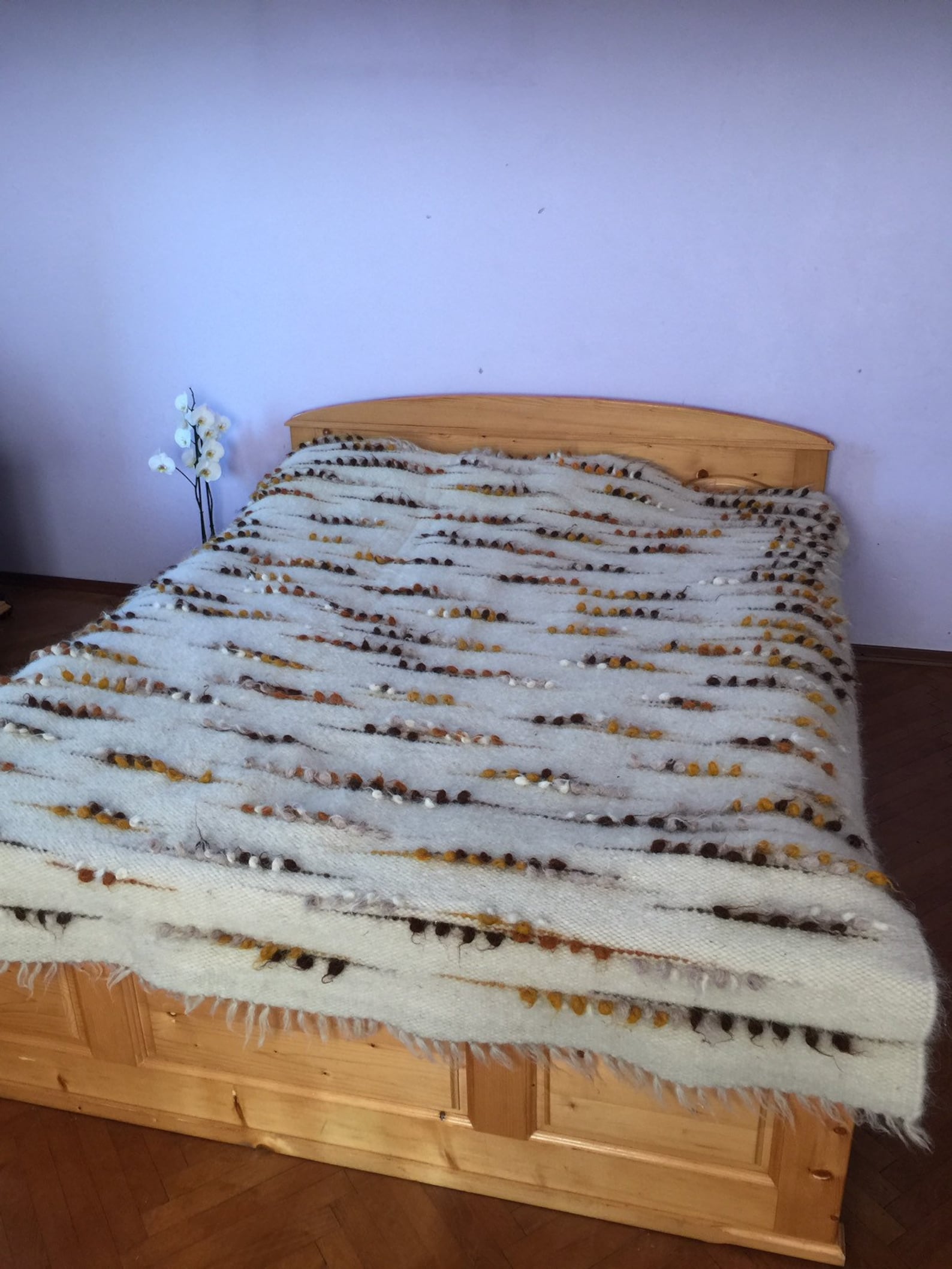 Hutsul Wool Blanket: Scandinavian King Size, Ukrainian Liznyk Blanket ...