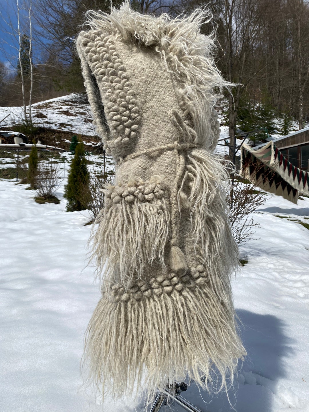 Organic Wool Vest/natural Handwoven Cardigan/ukrainian Wool Design ...