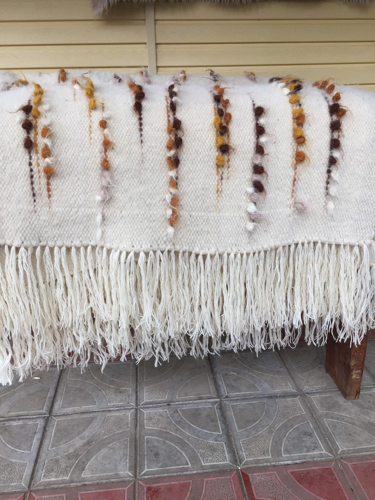 Hutsul Wool Blanket: Scandinavian King Size, Ukrainian Liznyk Blanket ...
