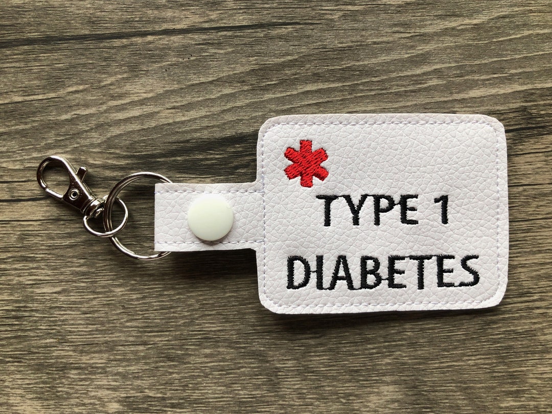 Type 1 Diabetes Medical Awareness Keychain: Swivel Clasp Bag Tag - Etsy