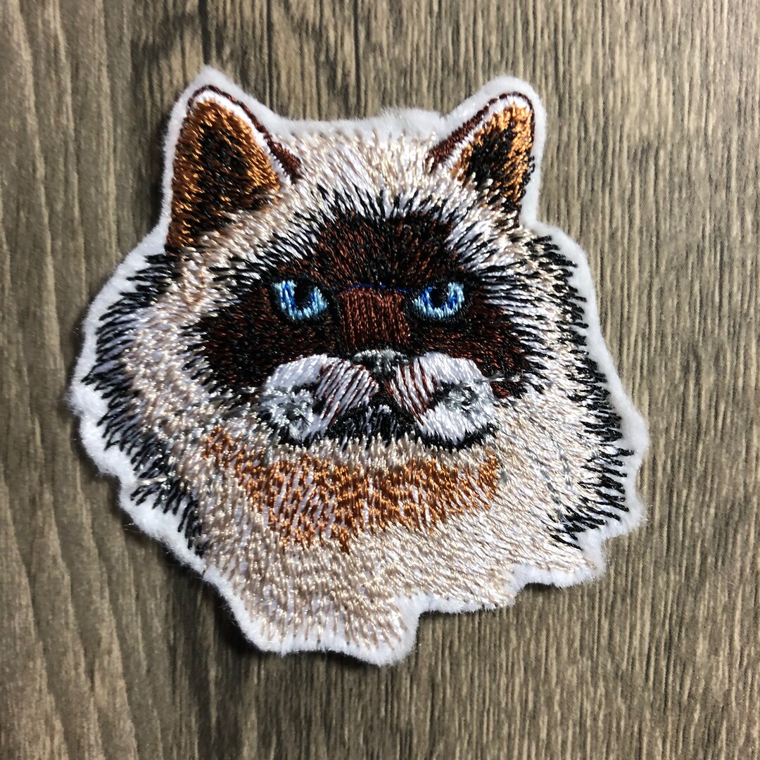 Embroidered Persian Cat Patch: Iron-on or Sew-on Applique - Etsy